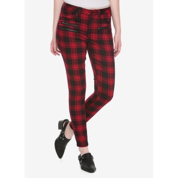 Hot Topic | Pants & Jumpsuits | Hot Topic Highrise Super Skinny Plaid ...